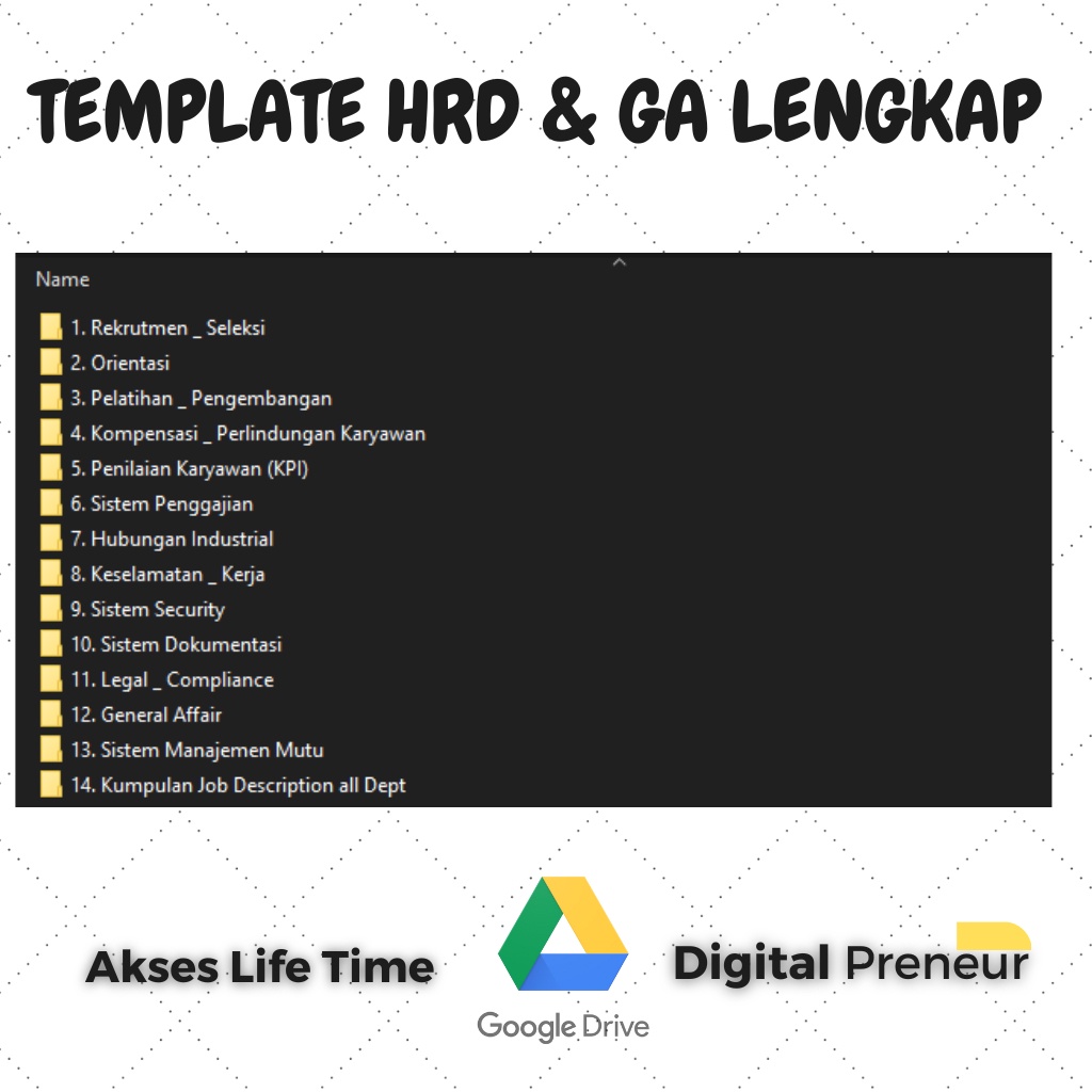 Jual Template HRD & GA Lengkap - Jidan Shoppu | Shopee Indonesia