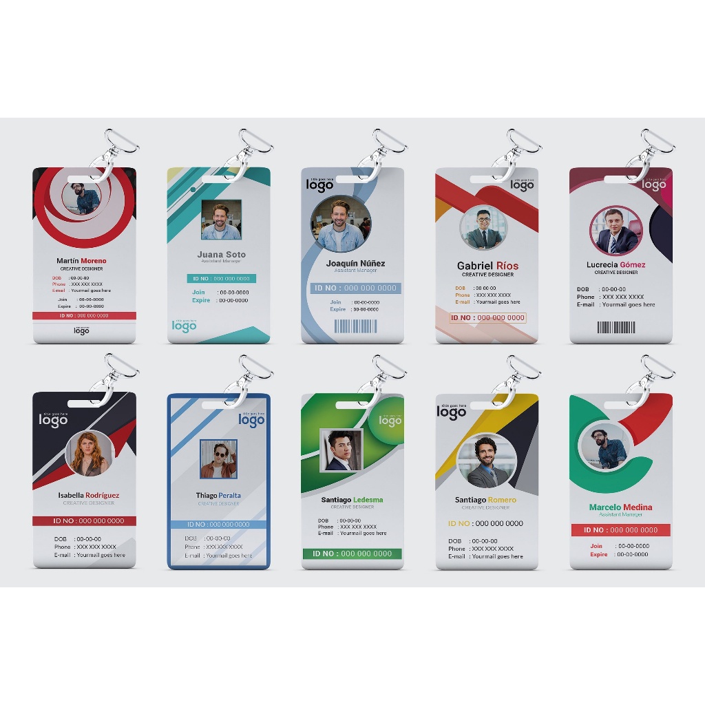 Jual 100 Template desain file ID CARD atau kartu nama format Corel Draw ...
