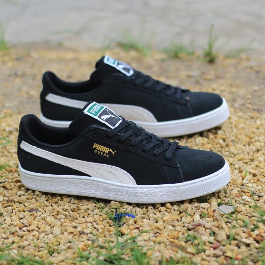 Jual Official Store | Sepatu Suede Classic Black White Sol Gum (100% ...