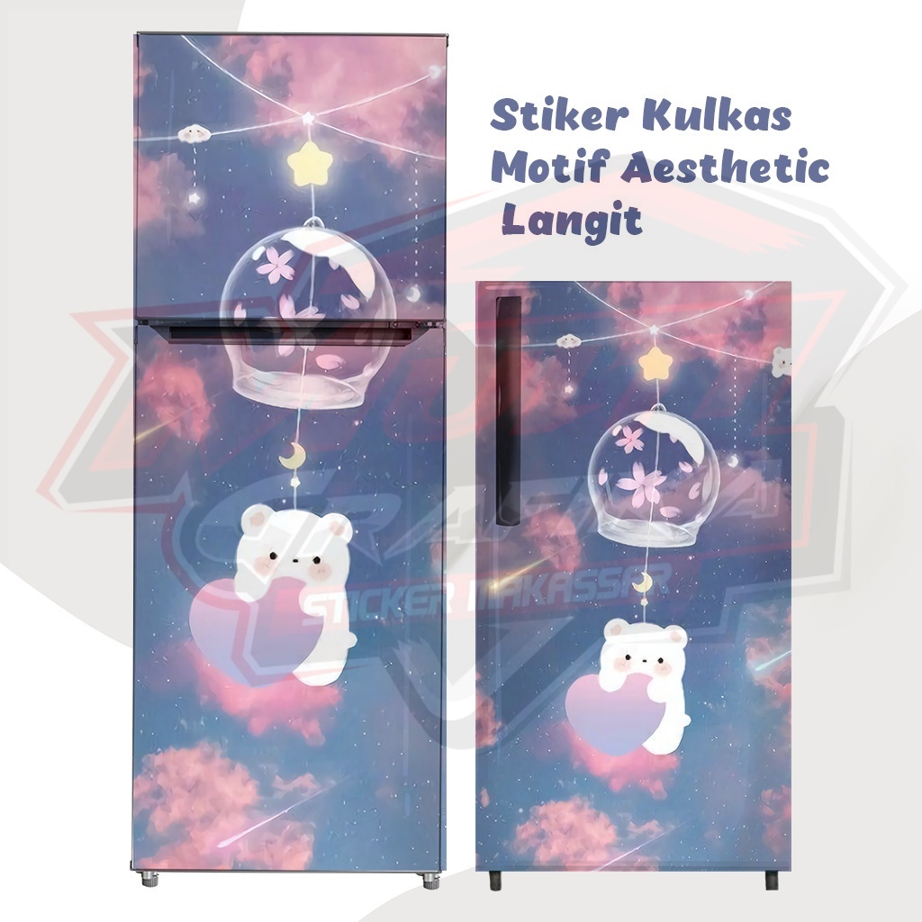 Jual Stiker Sticker Kulkas pintu dan pintu motif ART Langit aesthetic ...