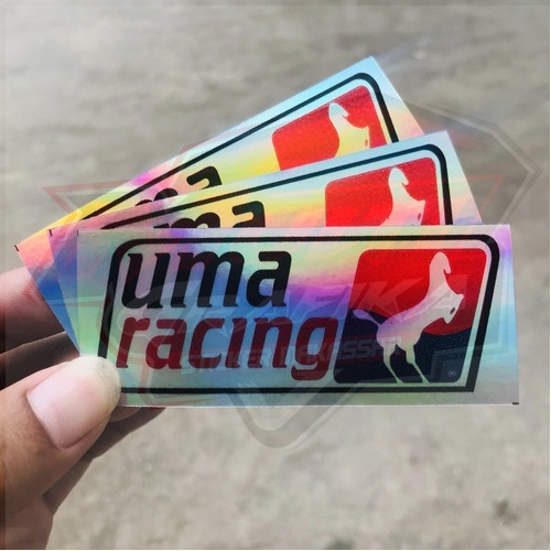 Jual Stiker Uma Racing Hologram Pelangi Anti Ait Motor Racing | Shopee ...