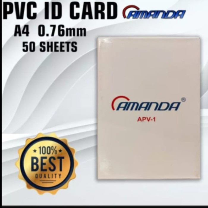 Jual Kertas PVC Bahan ID Card Instan 50 Sheet Merk Amanda | Shopee ...