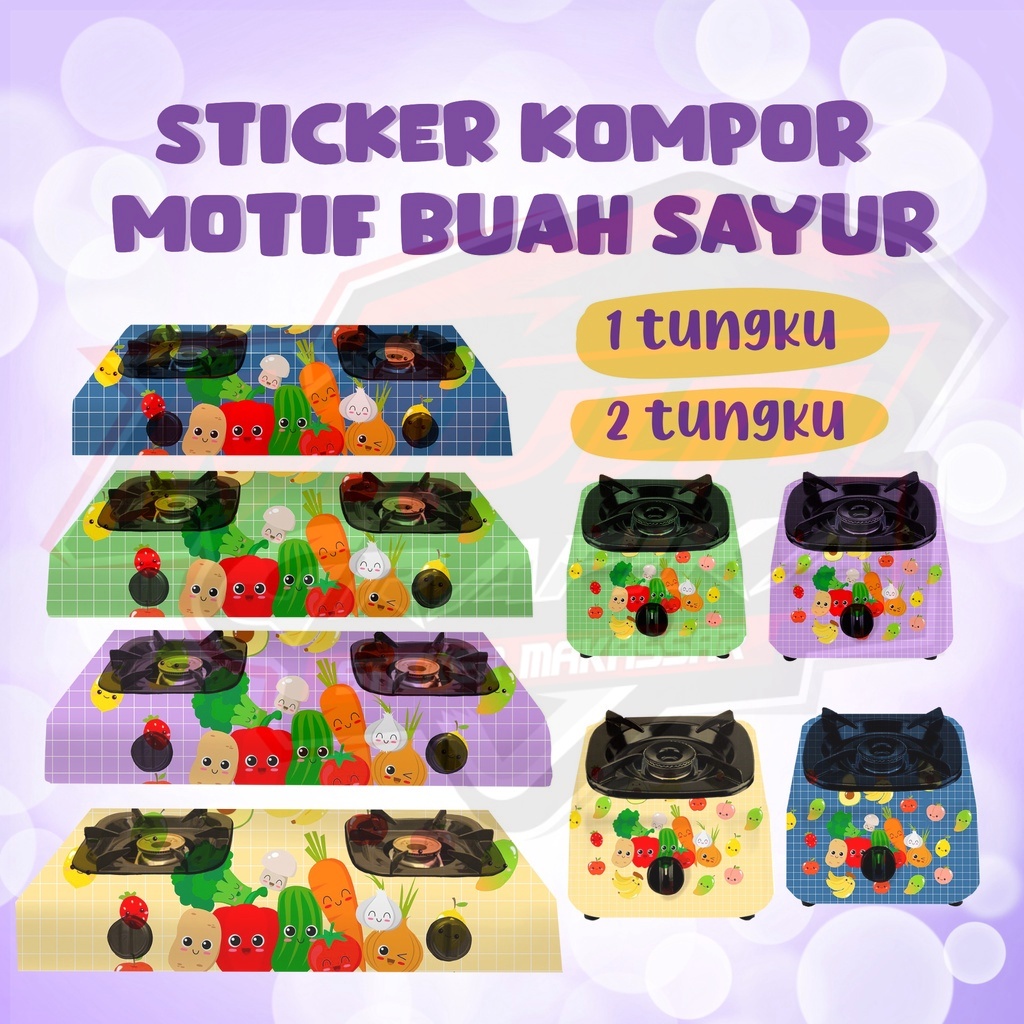 Jual Hiasan Dapur Sticker Setiker Stiker Kompor Motif Kitchen Sayur ...