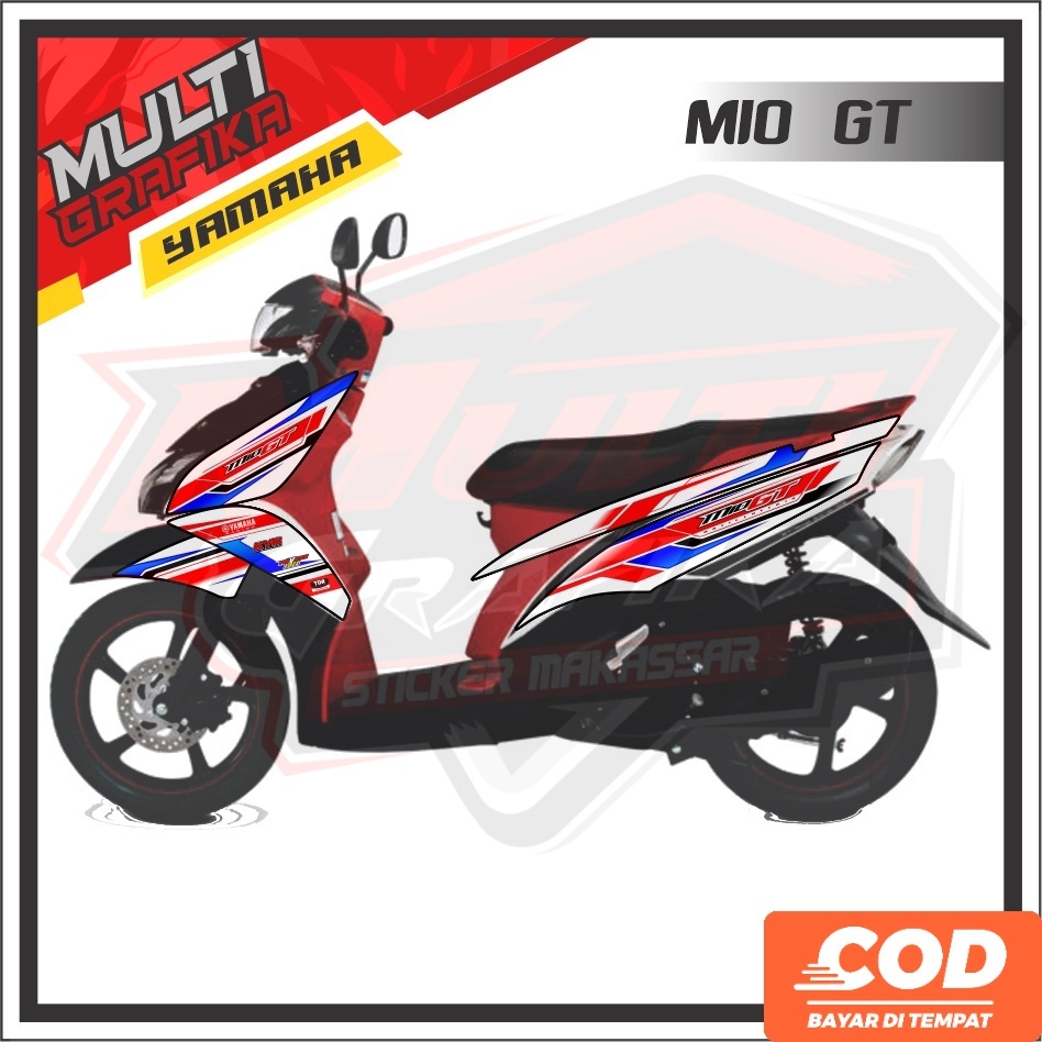 Jual Stiker Striping MIO GT Series A, Decal Custom Premium Motif Varian ...
