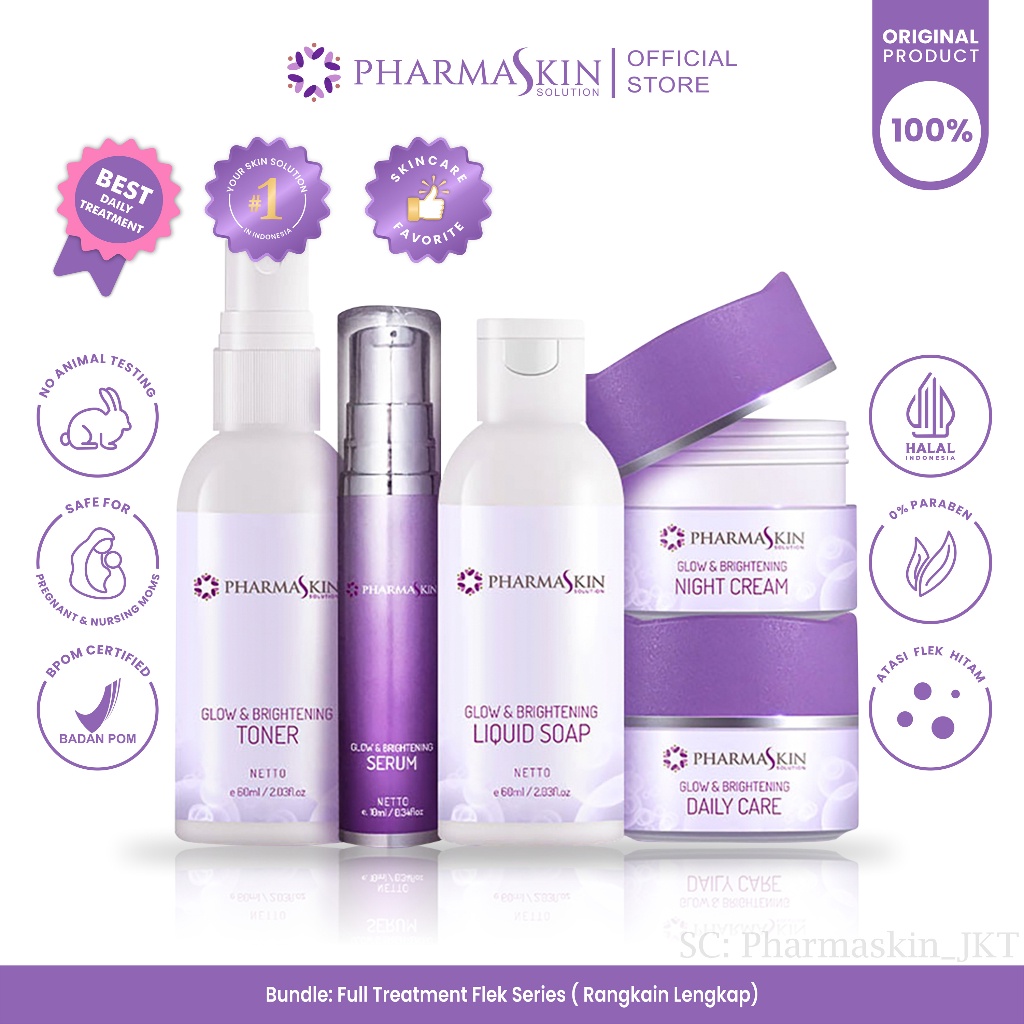 Jual Pharmaskin Solution Paket Full Treatment Flek Hitam Series Rangkaian Lengkap Skincare ...