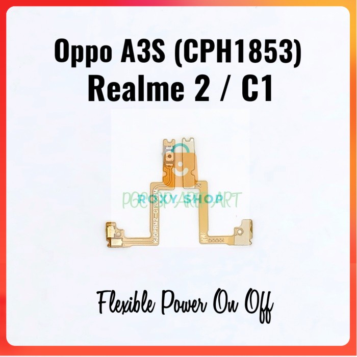 Jual Original Flexible Konektor Power On Off Oppo A3S CPH1853 Realme 2 / C1 | Shopee Indonesia