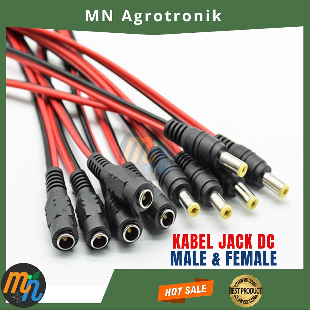 Jual KABEL JACK DC MALE & FEMALE DENGAN KABEL | Shopee Indonesia