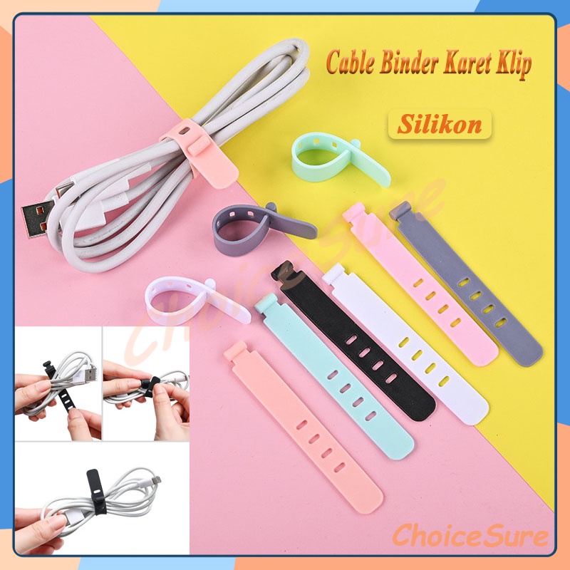 Jual Cable Binder Karet Klip / Pengikat Kabel Karet Penggulung / Cable ...