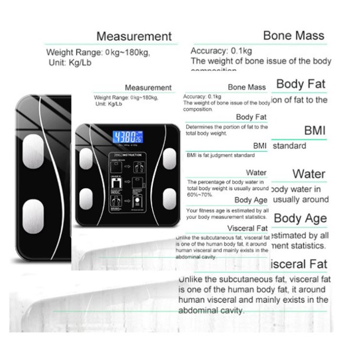 Jual Timbangan Badan Digital Bluetooth Weight Scale Smart Body Fat ...