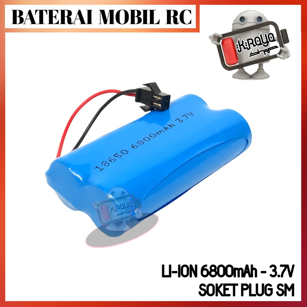 Jual Baterai Cas/Charger Mobil RC 2x Li-ion 18650 Soket Hitam 3.7V ...
