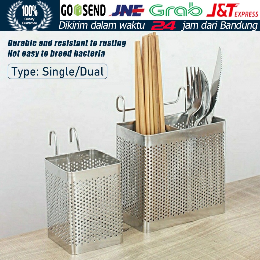 Jual Tempat Sumpit / Sendok / Peralatan Makan Dari Stainless Yang Dapat ...