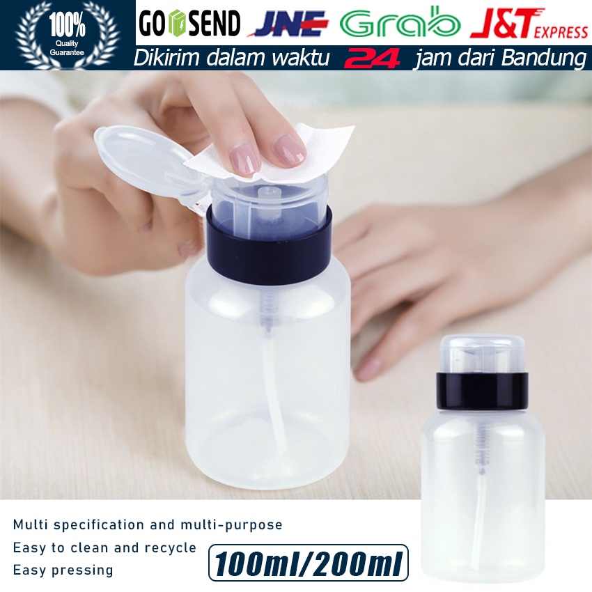 Jual 100ML/200ML Botol Makeup Remover Plastik / Pump Press / Travel Kit ...