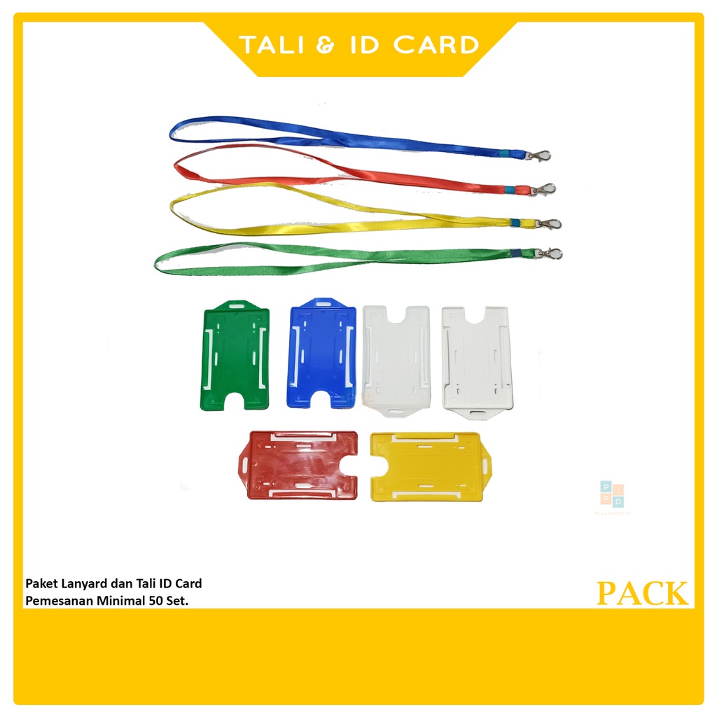 Jual Paket Landyard Tali Dan Id Card Berwarna - (Min.50pcs) | Shopee ...