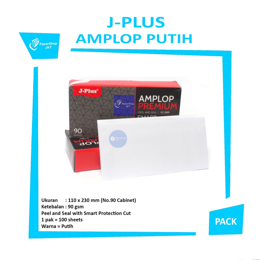 Jual JPLUS - Merah Amplop Putih Polos No.90 Cabinet - Pack | Shopee ...