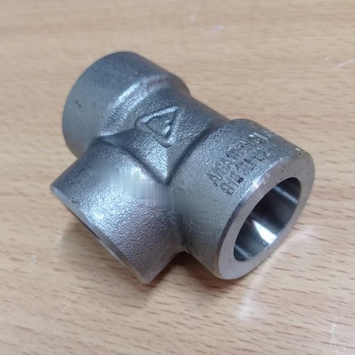 Jual Tee Besi 1-1/4" Inch Soket SW Socket Weld A105 Class 3000 psi DN ...