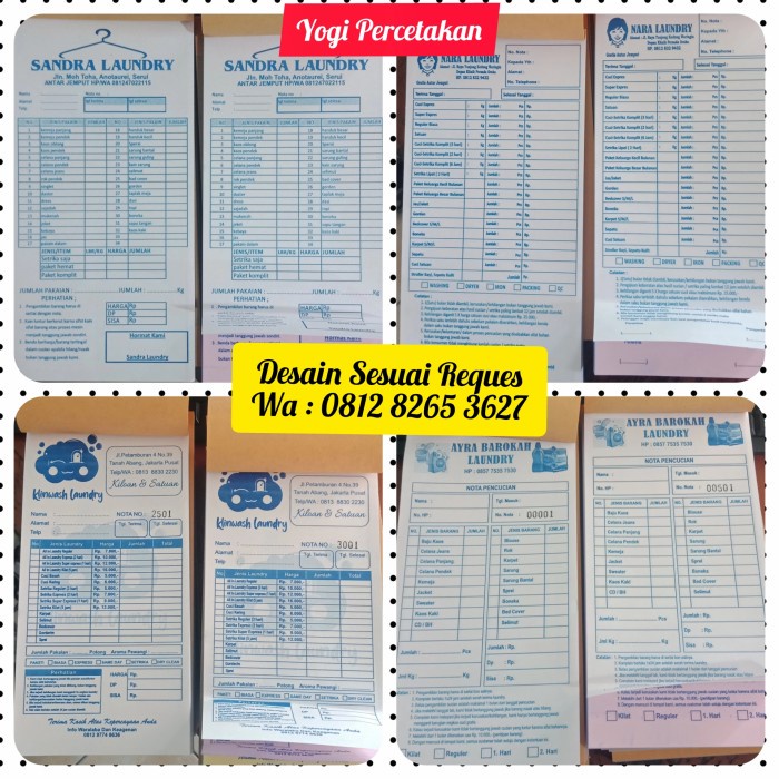 Jual READY -NOTA BON LAUNDRY 3 RANGKAP PAKAI NOMOR | Shopee Indonesia