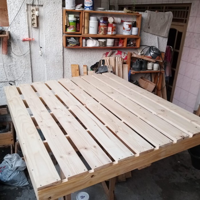 Jual New Alas Kasur Kayu Palet 100 × 200 × 9 Dipan Tempat Tidur estetik ...