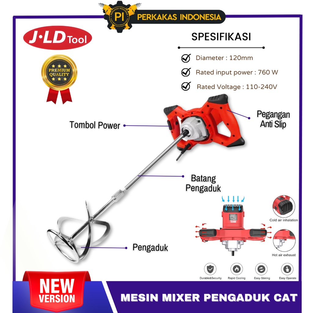Jual Mesin Bor Power Mixer JLD TOOL J1605 Alat Pengaduk Cat Semen Loloh ...