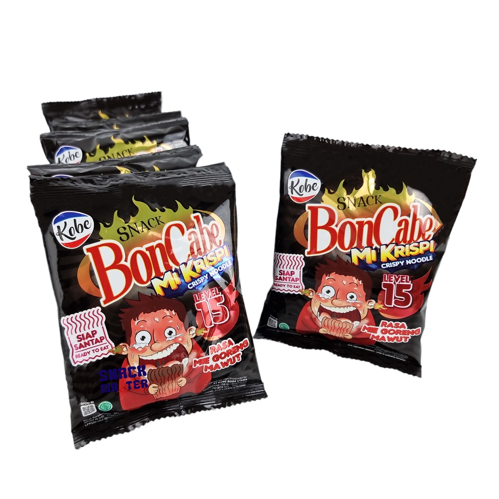 Jual Snack Mie BonCabe Mi Krispy RENCENG Level 15 - Netto 10 bks x 30 ...