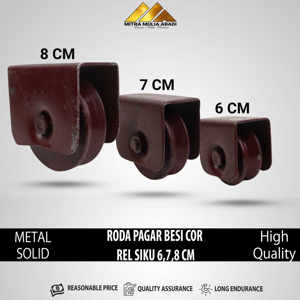 Jual RODA PAGAR BESI AS SUPER REL SIKU / RODA PAGAR BESI GERBANG/ PINTU ...