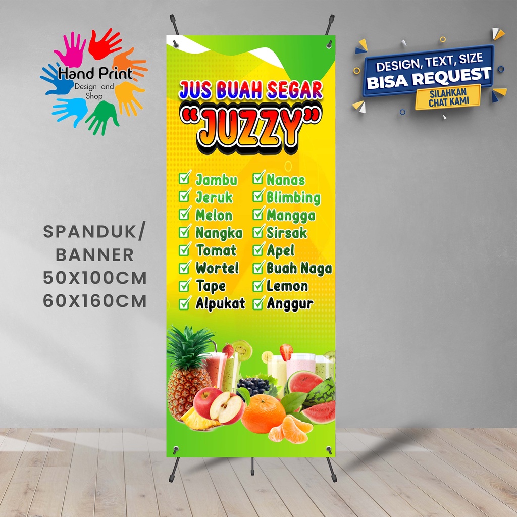 Jual Spanduk Banner Jus Buah Segar Kuning Gratis Memesan Desain ...