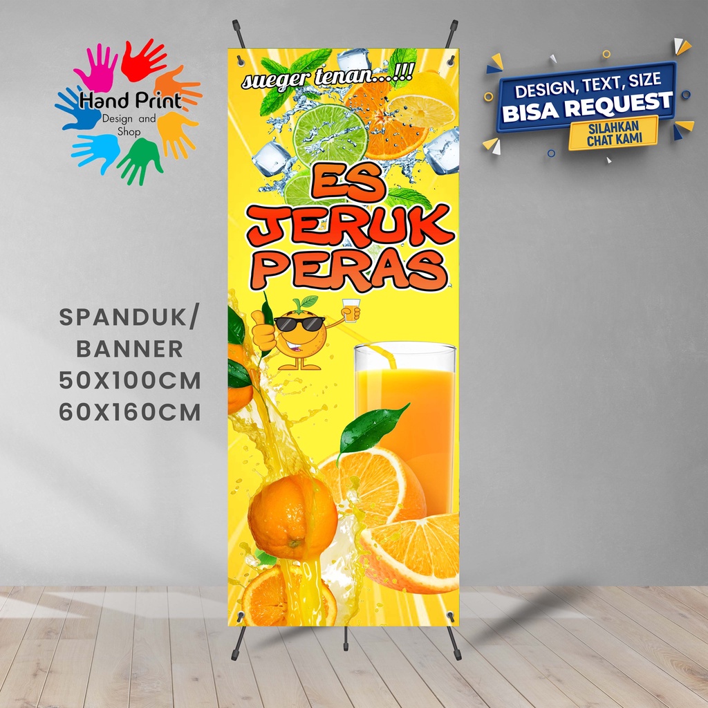 Jual Spanduk Banner Es Jeruk Peras Kuning Gratis Memesan Desain ...