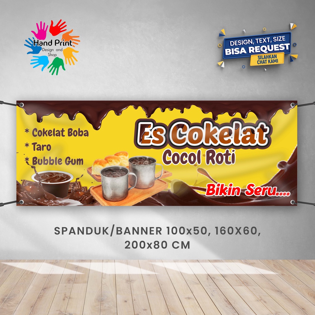 Jual Spanduk Banner Es Coklat Cocol Roti D Gratis Memesan Desain ...