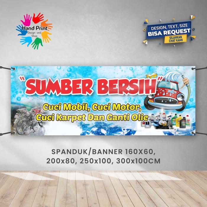 Jual SPANDUK BANNER Steam Cucian Motor Dan Mobil A 300x100 CM | Shopee ...