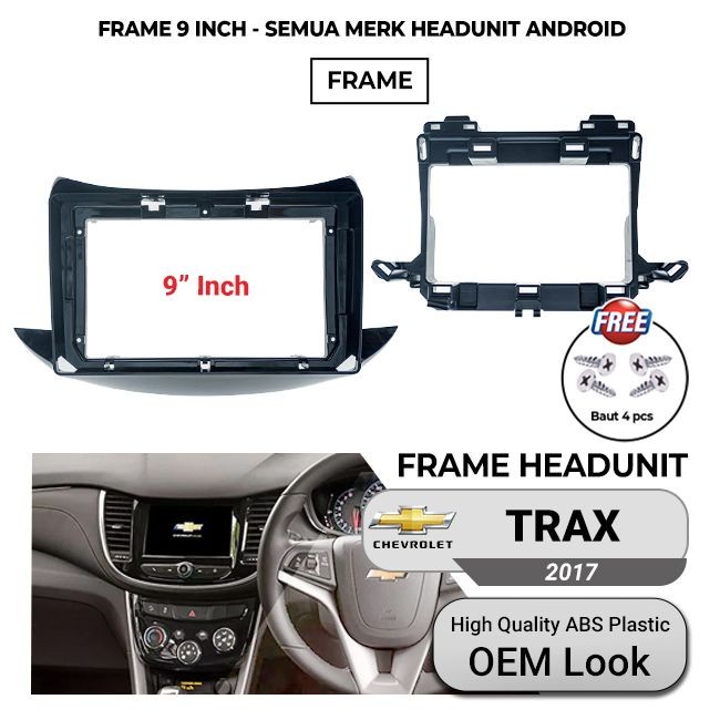 Jual Frame Head Unit Android CHEVROLET TRAX 2017 9" inch ORCA | Shopee ...