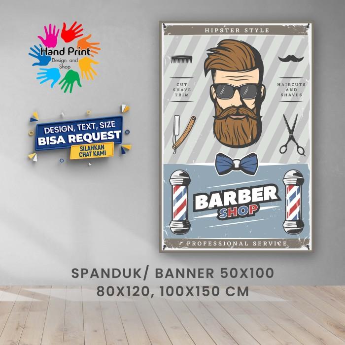 Jual SPANDUK BANNER Barbershop Cukur Pangkas Rambut A 80x120 CM ...