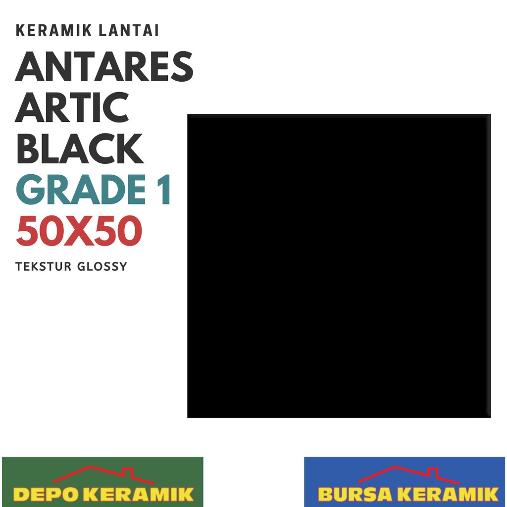 Jual Keramik Lantai 50x50 ZENITH BLACK -UNO- Glossy&Marble | Shopee ...
