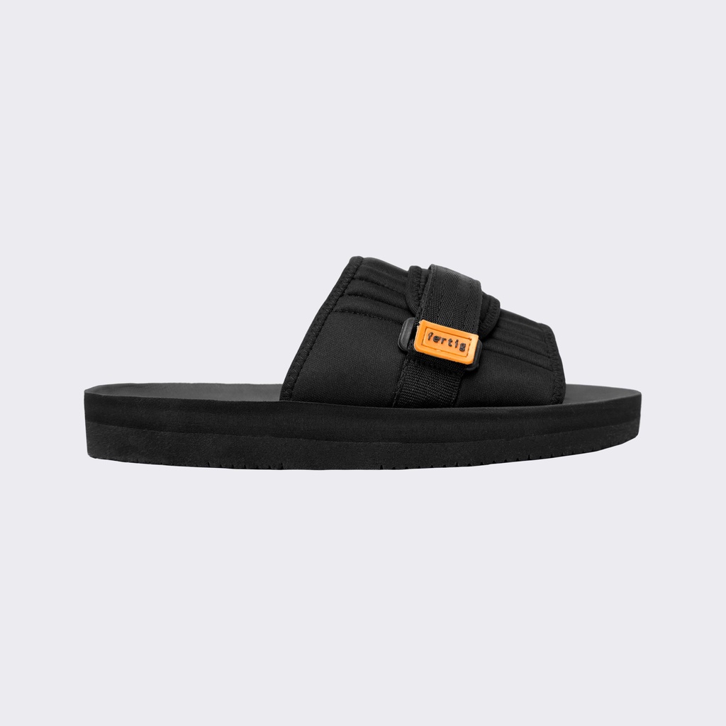 Jual Fertig - Aaron Black - Sandal Slide Hitam - Open Toe - Sendal Pria ...