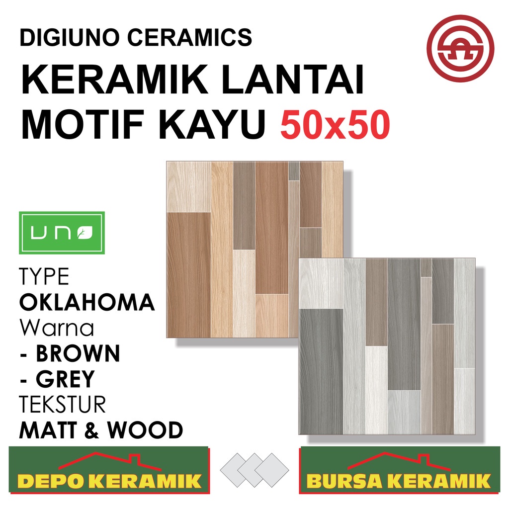 Jual Keramik Motif Kayu 50x50 OKLAHOMA SERIES -UNO- Matt&Wood | Shopee ...