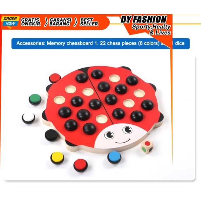 Jual SP885 Mainan Anak Beetle Memory Board Game Kayu Permainan Daya ...