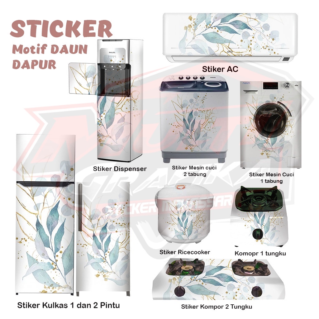 Jual Stiker kulkas kompor mesin cuci 1 2 pintu tabung mata Rice Cooker ...