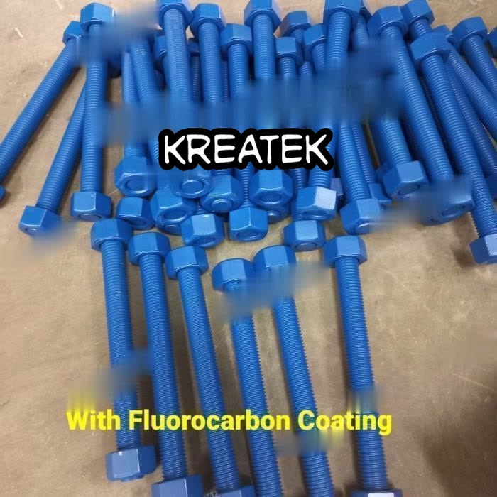 Jual Stud Bolt and Nut 7/8 inch x 12cm With Fluorocarbon Coating Best ...