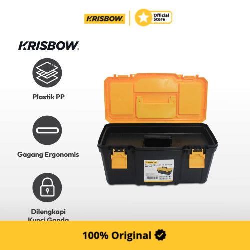 Jual Krisbow Plastic Toolbox Kotak Perkakas 40X21X20cm Lrptb4 | Shopee ...