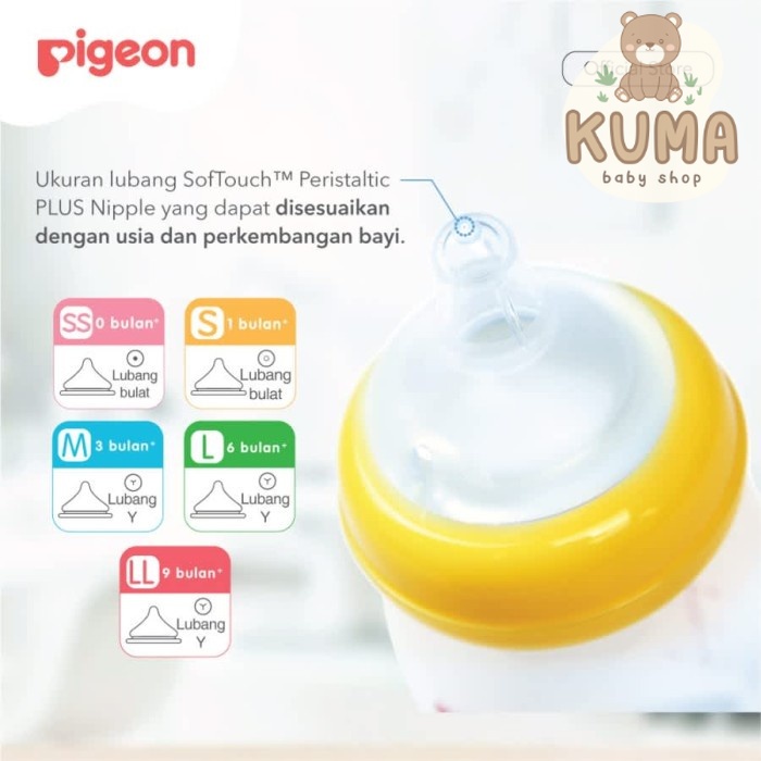 Jual PIGEON Dot Peristaltic Plus Size SS, S, M, L, XL Isi 1 Pcs | Dot ...
