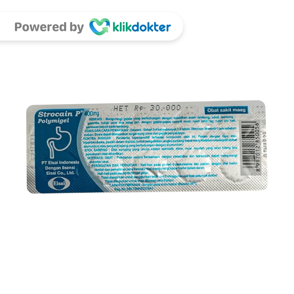 Jual Strocain P 400mg 10 Tablet | Shopee Indonesia