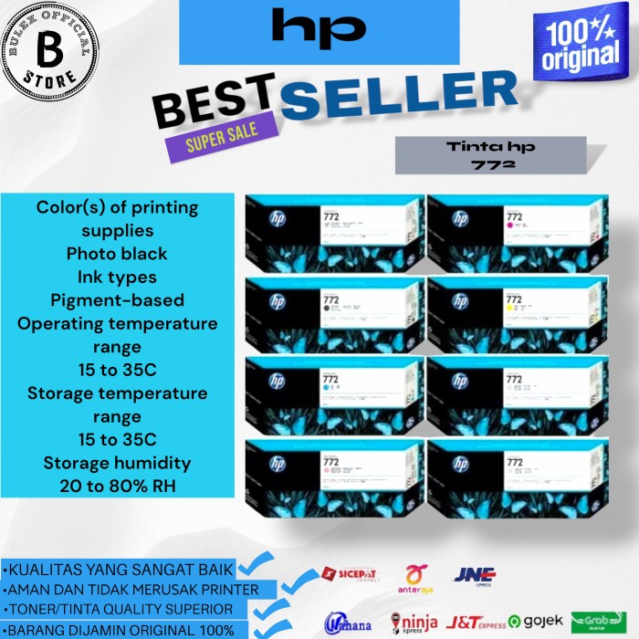 Jual Tinta HP 772 PLOTTER (300ml) Original | Shopee Indonesia