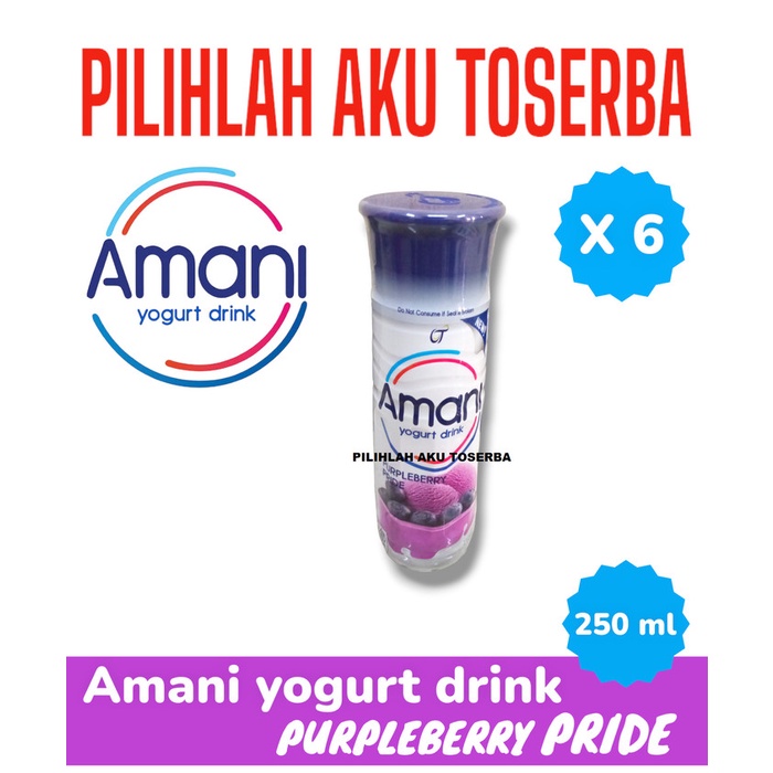 Jual AMANI Yogurt Drink PURPLEBERRY 250 ml - ( HARGA 6 BOTOL ) | Shopee Indonesia