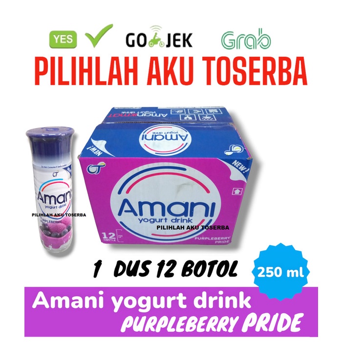 Jual AMANI Yogurt Drink PURPLEBERRY 250 ml - ( HARGA 1 DUS ) | Shopee Indonesia