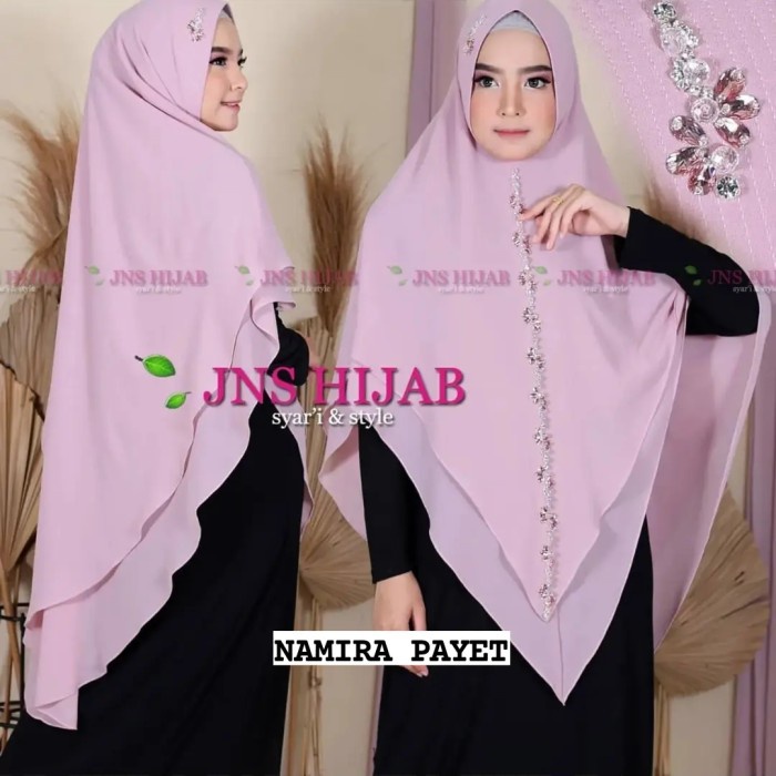 Jual Big Sale -khimar namira payet lurus/hijab syari 2 layer/jilbab ...