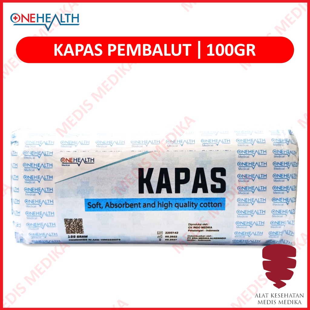 Jual Kapas Pembalut OneHealth 100 Gram Gulung Pembungkus Luka Pembersih ...