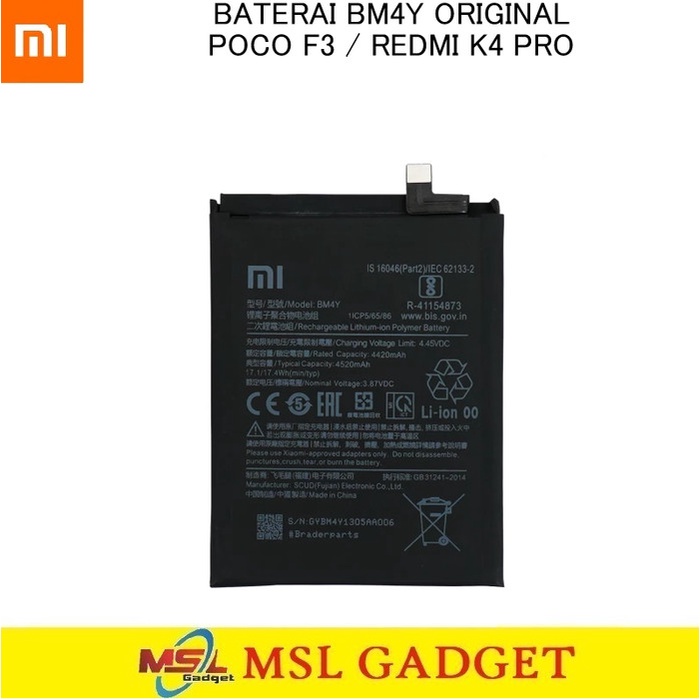 Jual Baterai Xiaomi Poco F3 / Redmi K40 Pro BM4Y Original 100% | Shopee Indonesia