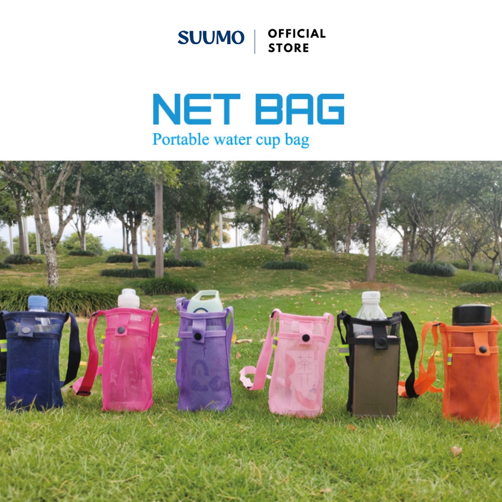 Jual Suumo Tas Tumbler Sling bag Model Jaring Kantung Botol Minum ...