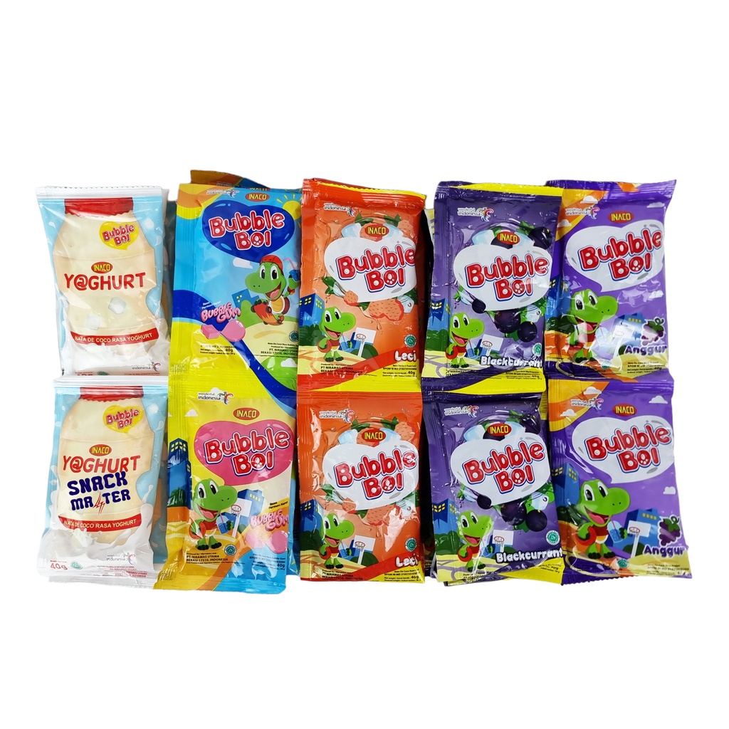 Jual Inaco Bubble Boi Nata de Coco & Yoghurt Renceng - Netto 10 bks x ...