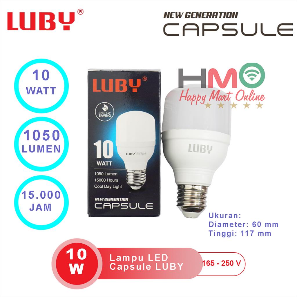 Jual Lampu LED Luby Capsule 10 Watt Cahaya Putih 10W Cool Day Light | Shopee Indonesia