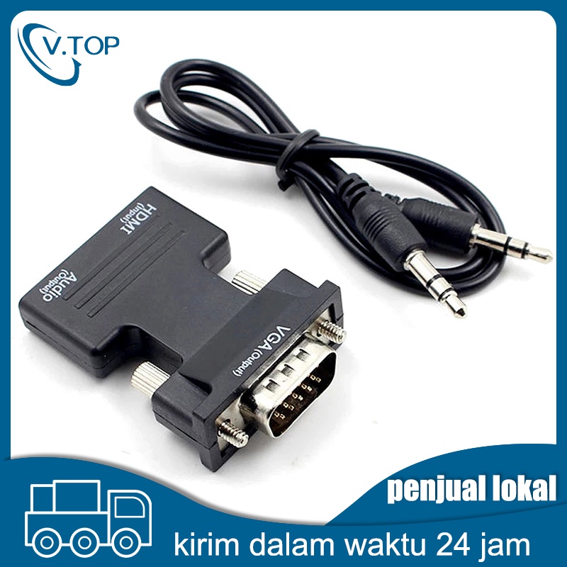 Jual Nippy HDMI to VGA Adaptor Kabel Converter Mengubah Colokan HDMI ...