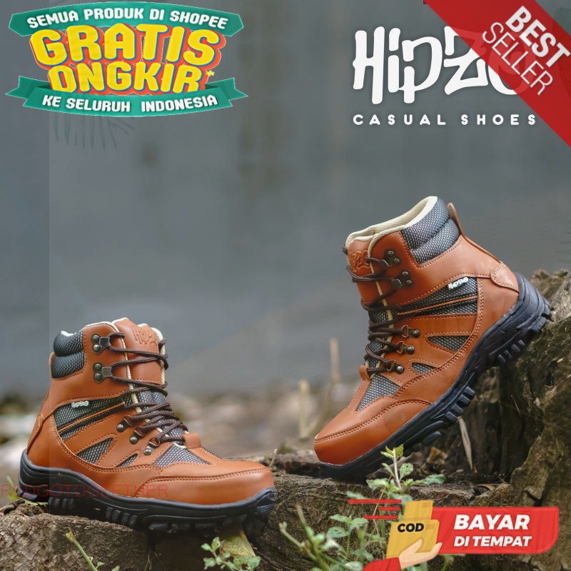 Jual Sepatu Merk Hipzo safety M050 Septatu boots kerja proyek besi ...